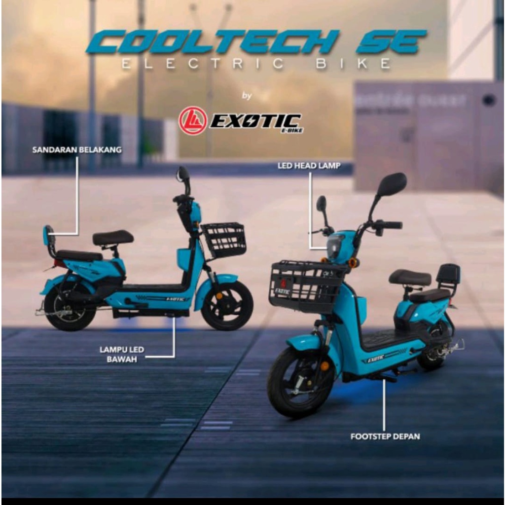 Jual SEPEDA LISTRIK EXOTIC COOLTECH BATRAY 48V DINAMO 500WATT GARANSI ...