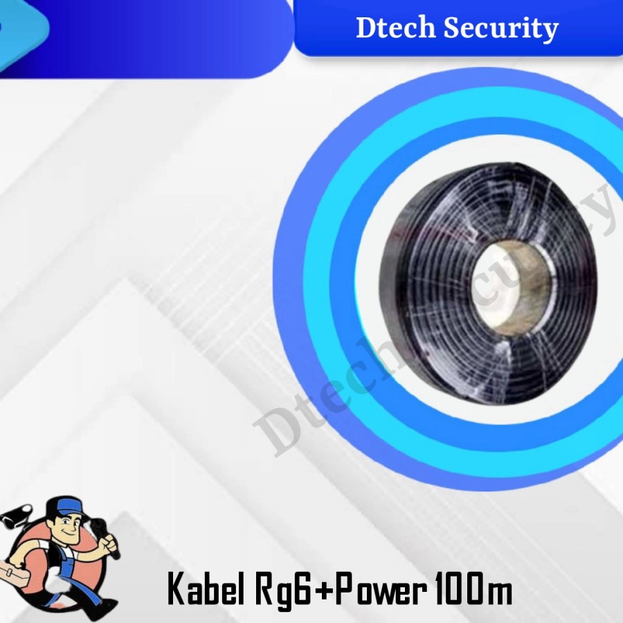 Jual Kabel Rg6 Power 100m Hitam / Kabel Cctv Rg6 + Power 1 roll ( 100m) | Shopee Indonesia