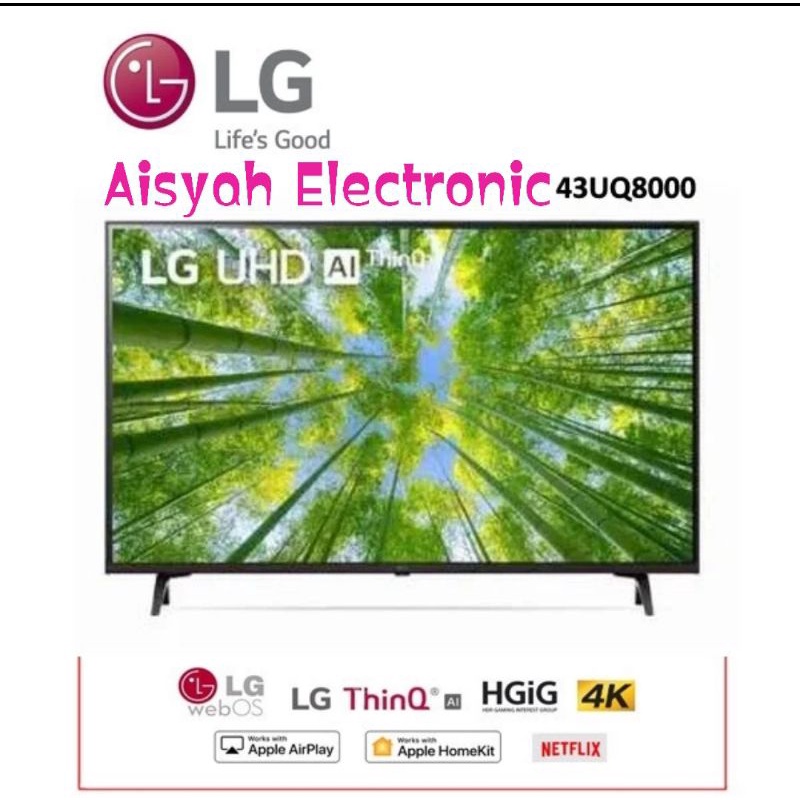 Jual SMART TV LG 43UQ8000 43 INCH UHD 4K | Shopee Indonesia