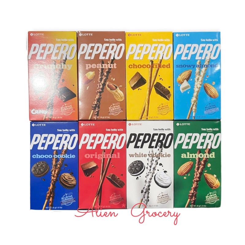 Jual TERMURAH!!! PEPERO Lotte Pepero Almond Sesame Peanut Crunchy Snowy ...