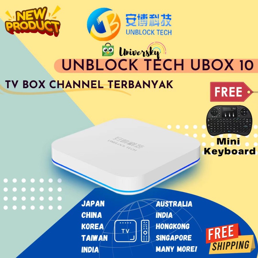 Jual UNBLOCK TECH 10 - NEW UBOX 10 PRO MAX VERSI 10 - ANDROID 12 4G/64GB | Shopee Indonesia