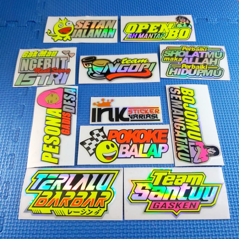 Jual STICKER POKOKE BALAP TEAM NGOPI CUTTING#9 | Shopee Indonesia