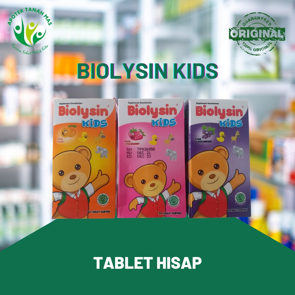Jual Biolysin Kids Tablet Hisap Suplemen Multivitamin Multi Vitamin ...