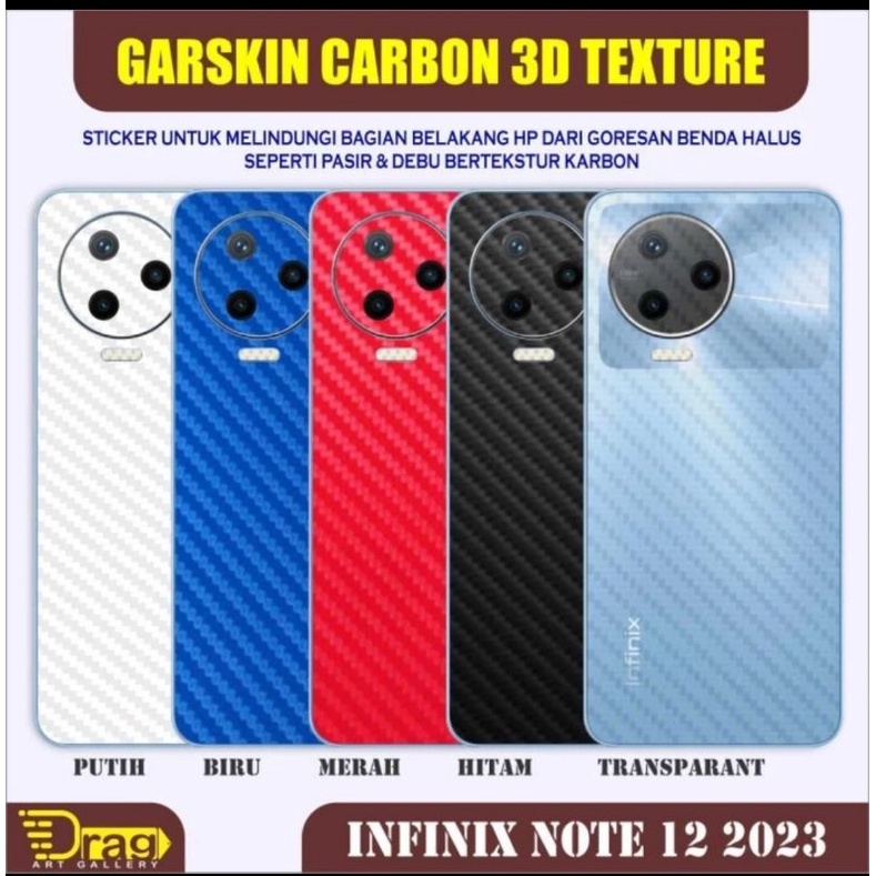 Jual Sticker Garskin Carbon INFINIX Note 12 2023 Transparant Bisa ...