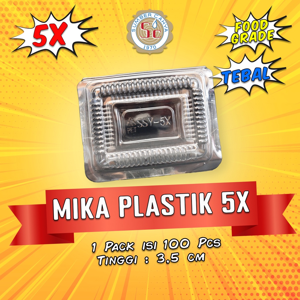 Jual Mika Plastik Kue Ukuran 5X isi 100 pcs Food Grade | Shopee Indonesia