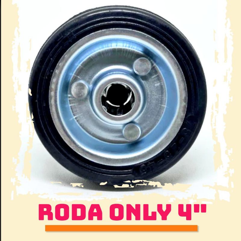 Jual Roda Troli / Roda Only / Roda Karet 4 Inch | Shopee Indonesia