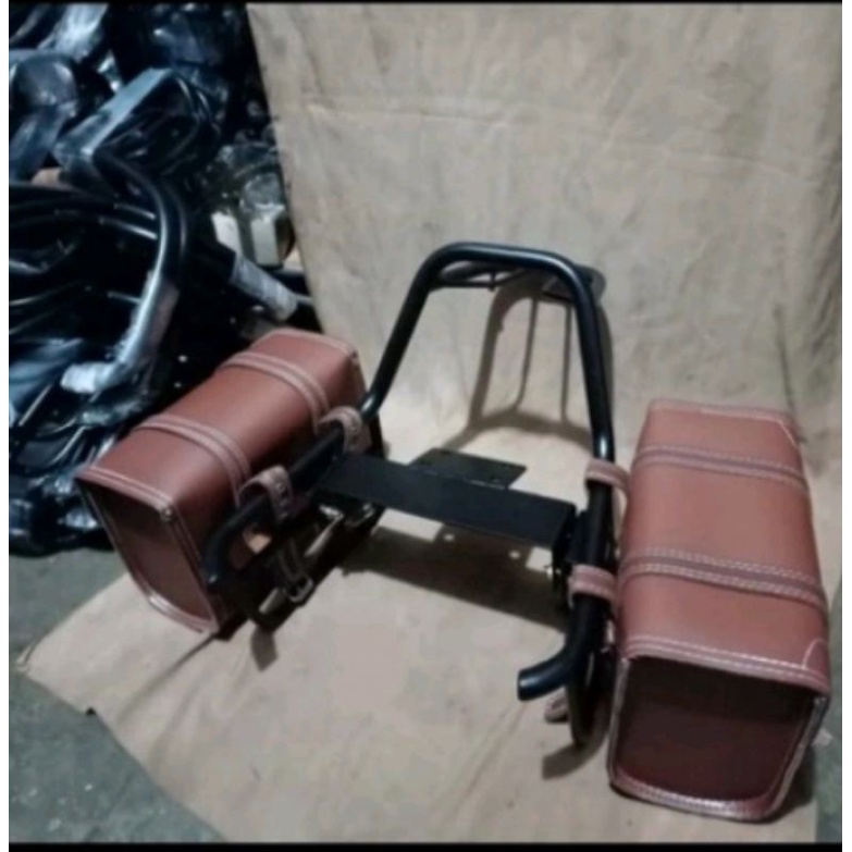 Jual backrack yamaha xsr 155 + tas Kanan kiri aksesoris Yamaha xsr 155 ...
