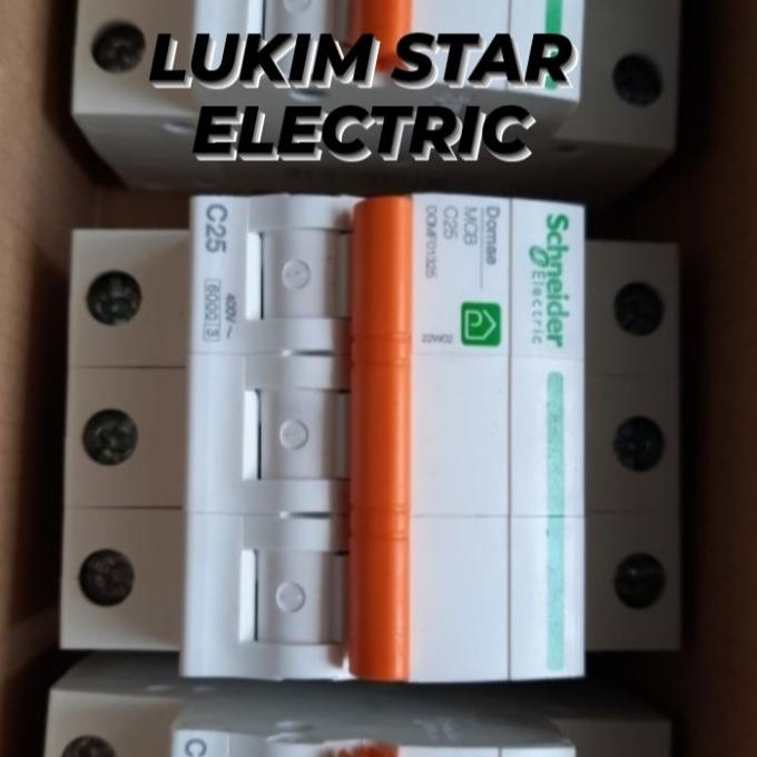 Jual PROMO MCB DOMAE NEW Schneider 25a 32a/3 Phase 3p 32a 25a 3phase ORIGINAL TERBARU | Shopee ...