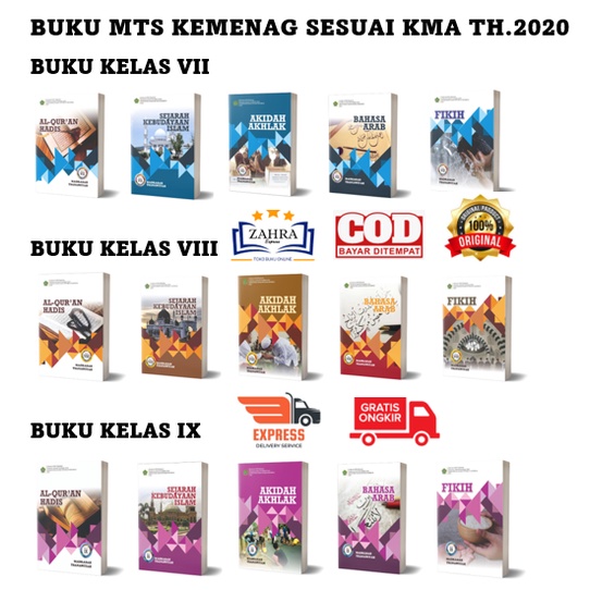 Jual [MTS, KEMENAG] BUKU MTS KELAS 7,8,9, KEMENAG, AKIDAH AKHLAK, AL-QUR'AN HADIS, BAHASA ARAB ...