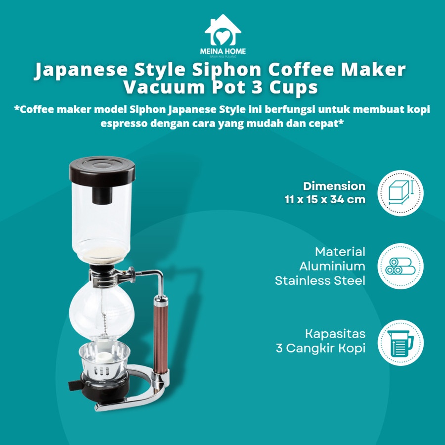 Jual JAPANESE SYPHON CUP COFFEE MAKER ESPRESSO SIPHON COFFEE VACUUM POT ...