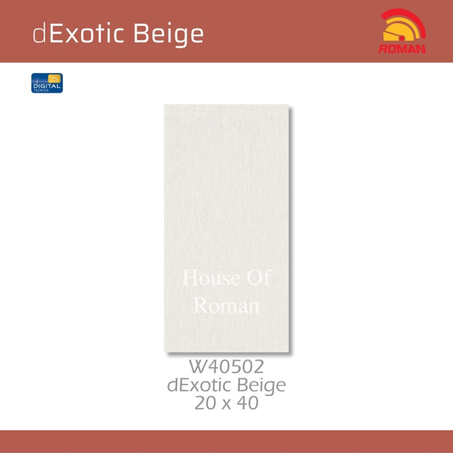 Jual ROMAN KERAMIK DEXOTIC BEIGE 20X40 W40502 (ROMAN HOUSE OF ROMAN ...