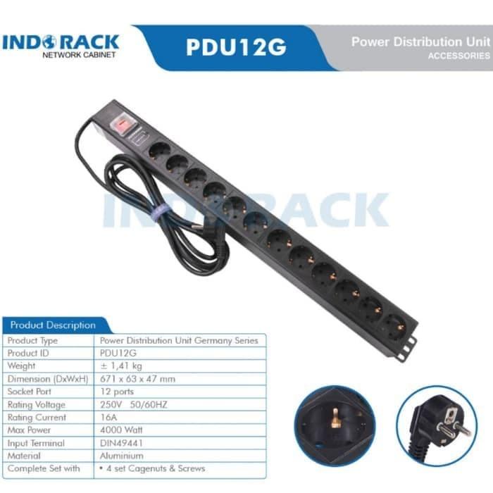 Jual Pdu 12 Outlet Pdu12G - Power Distribution Unit Indorack Rack ...