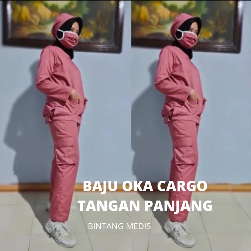 Jual [ Baju Ok Cargo Saku 6] Baju Ok / Baju Jaga / Baju OK Cargo lengan ...