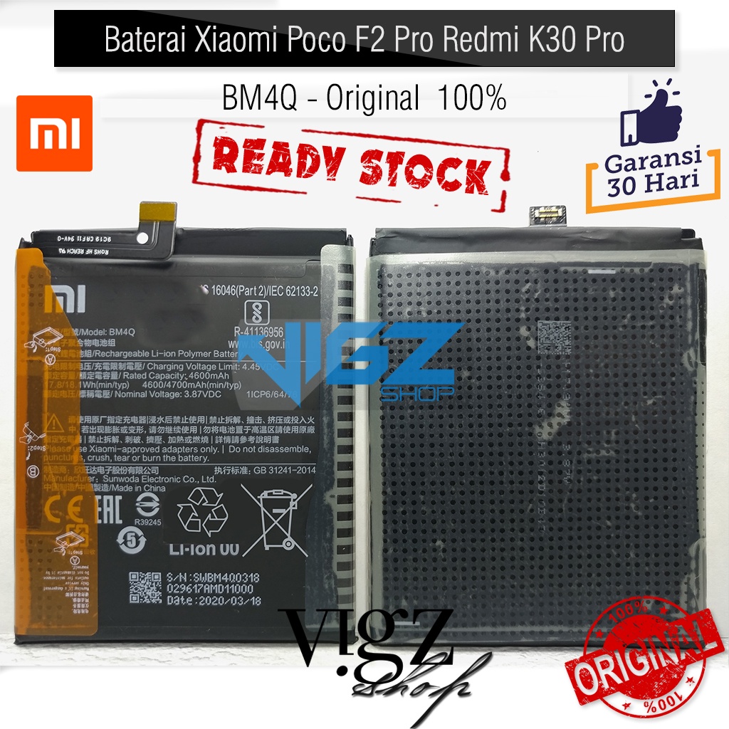 Jual Baterai Xiaomi Poco F2 Pro Redmi K30 Pro BM4Q Original 100% ...
