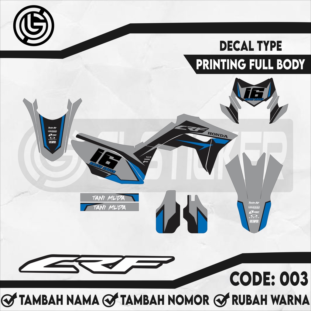 Jual Sticker Decal Crf 150L Minimalis Fullbody Stiker Decal Crf 150L ...