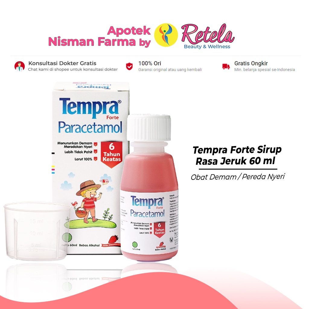 Jual TEMPRA FORTE RASA JERUK 60ML | Shopee Indonesia