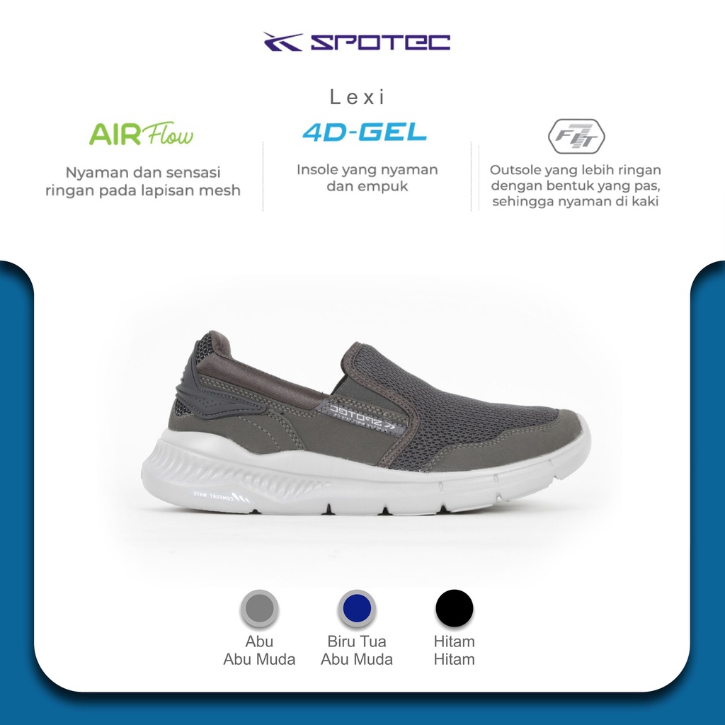 Jual SPOTEC Sepatu WALKING Artikel LEXI-Abu tua/Abu | Shopee Indonesia