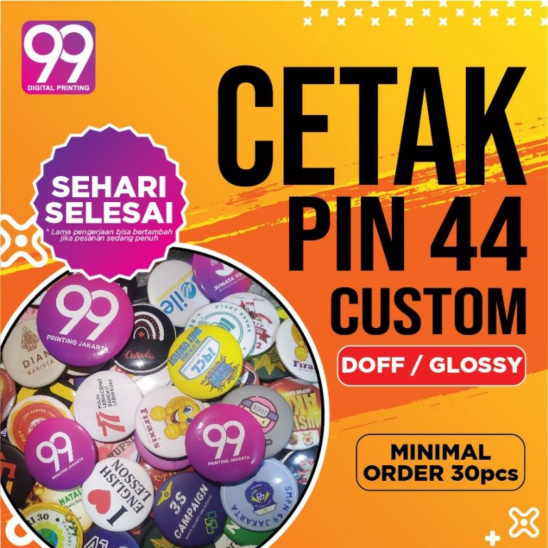 Jual Cetak pin 44 Custom | Shopee Indonesia
