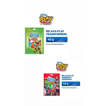 Jual RELAXA Play Transformers / Avengers / Spiderman Sachet 40 gr ...