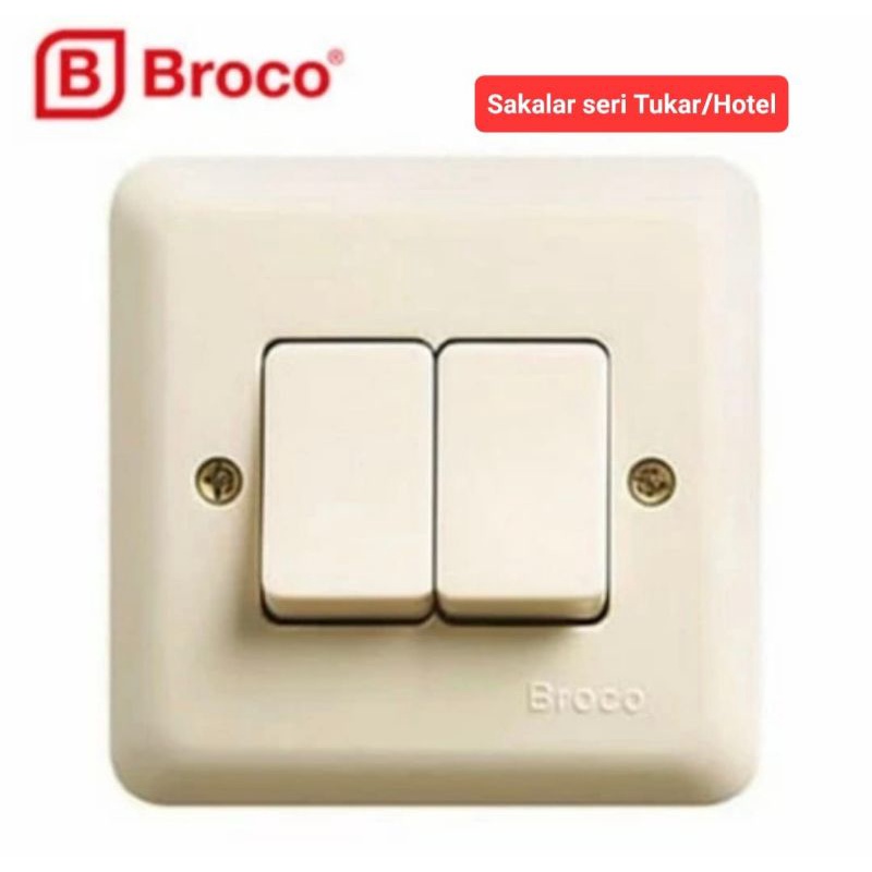 Jual Saklar Seri Ganda IB Tanam Hotel/Tukar Broco New Gee | Shopee ...