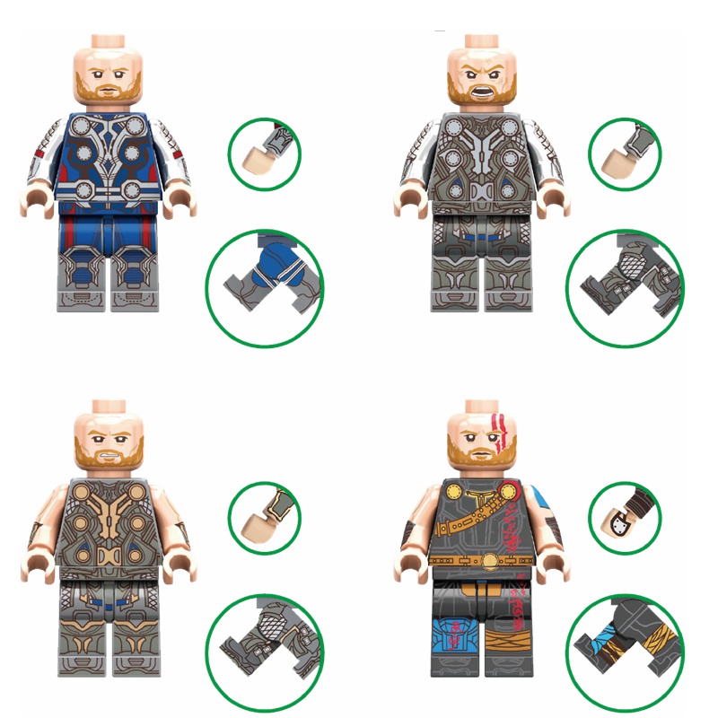 Jual Avengers Thor Full Body Print Detail Minifigs Brick | Shopee Indonesia