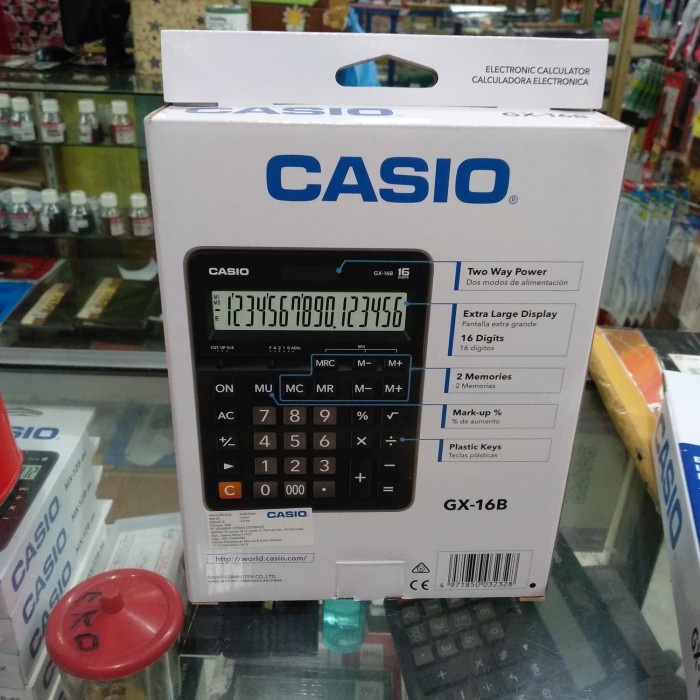 Jual KALKULATOR CASIO GX-16G 16 DIGIT ORIGINAL #ORIGINAL | Shopee Indonesia