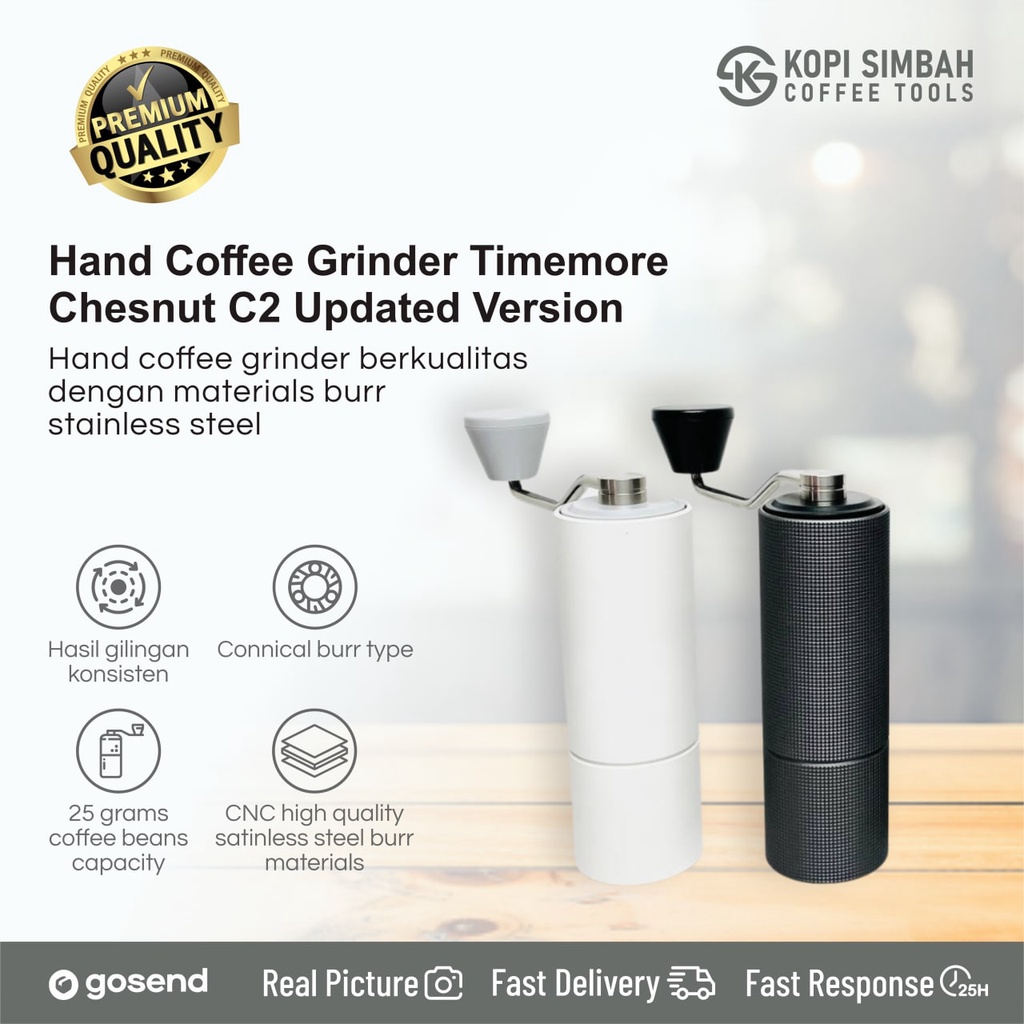 Jual Hand Coffee Grinder TIMEMORE Chesnut UPDATED C2 Alat Penggiling ...