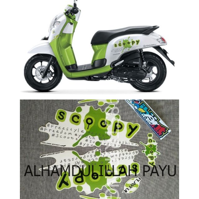 Jual STIKER STRIPING LIS STANDAR ORI HONDA SCOOPY F1 FI PLAYFUL HIJAU ...