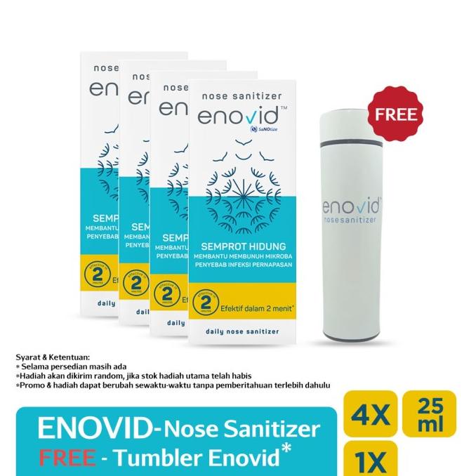 Jual ENOVID Nose Sanitizer 25 ml - 4 botol | Shopee Indonesia