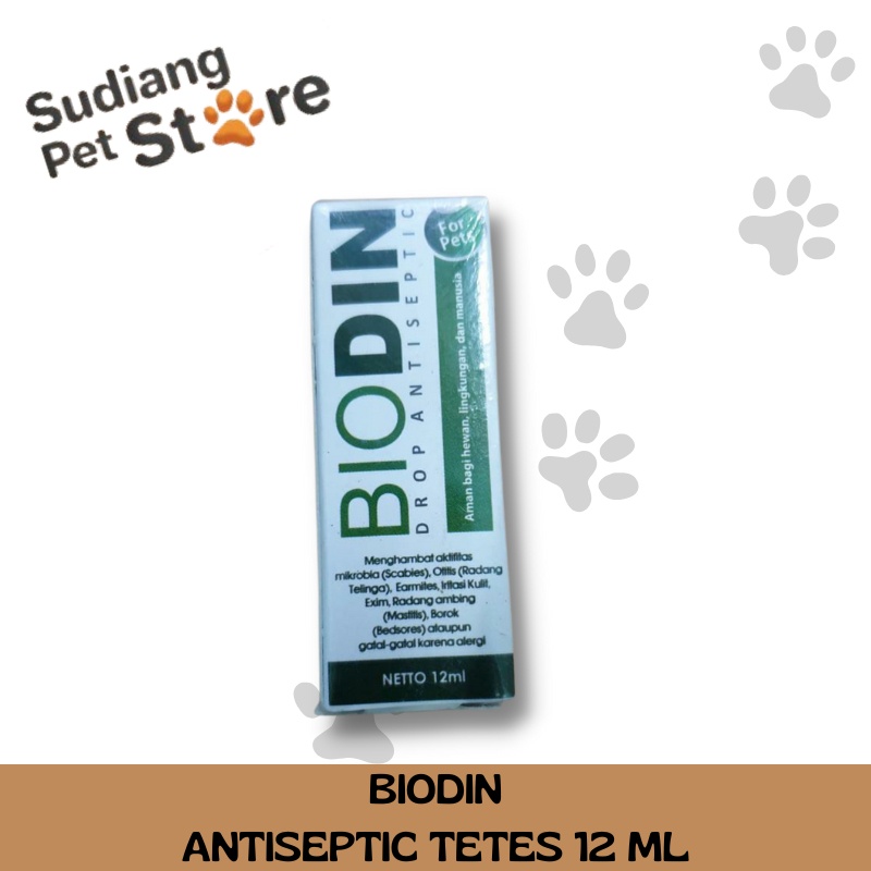 Jual Obat Tetes Antiseptik Luka Jamur Scabies Biodin Cat Dog Antiseptic ...