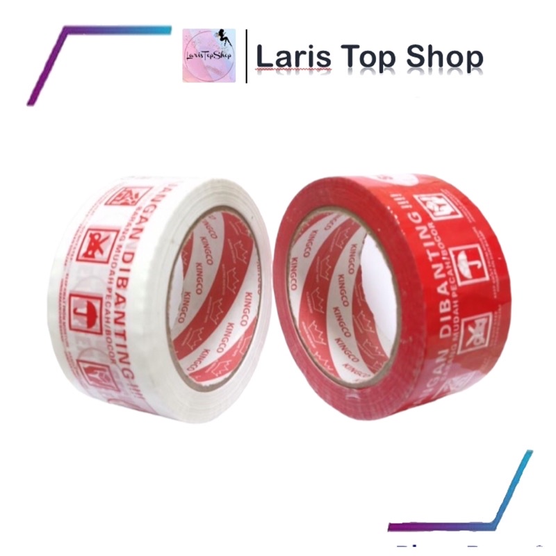 Jual Lakban Bening FRAGILE 48 x 82 cm atau 90 Yard / Lakban Fragile ...