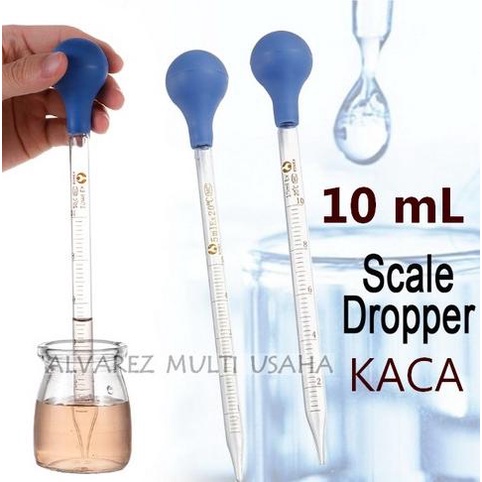 Jual Pipet Ukur 10 Ml / Maat Pipet Tetes Kaca / Drop Pipet Bulb Karet ...