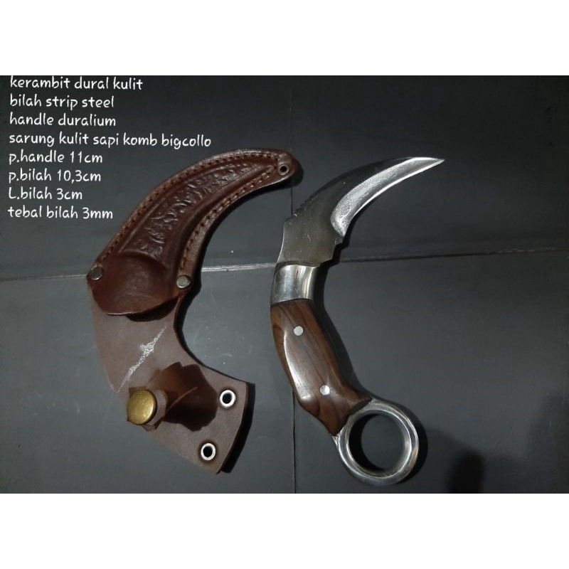Jual (Bayar di tempat / COD) Pisau Karambit Reflika DAMASKUS / Pisau Kerambit Silat / Pisau ...
