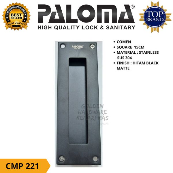 Jual PALOMA CMP 221 HANDLE GAGANG PINTU SLIDING COMEN SQUARE 15CM STAINLESS STEEL SUS 304 ...