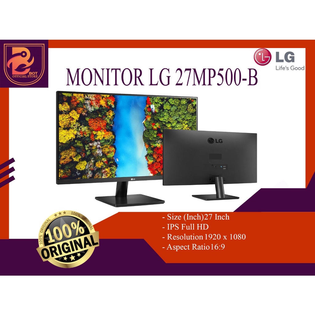Jual LED Monitor LG 27MP500 27 Inch IPS 75Hz Full HD HDMI - LG 27MP500 ...