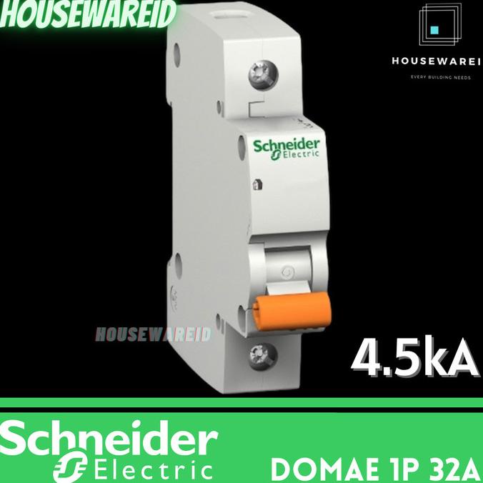 Jual MCB Schneider Domae 1 Phase 32 Ampere Original SNI, 1p 32a 1pole | Shopee Indonesia