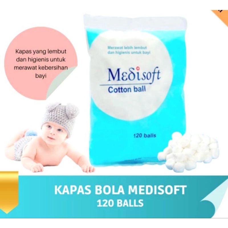 Jual Kapas Bayi Kapas Bola Kapas Bulat Cotton Ball Kapas Medis Cotton ...
