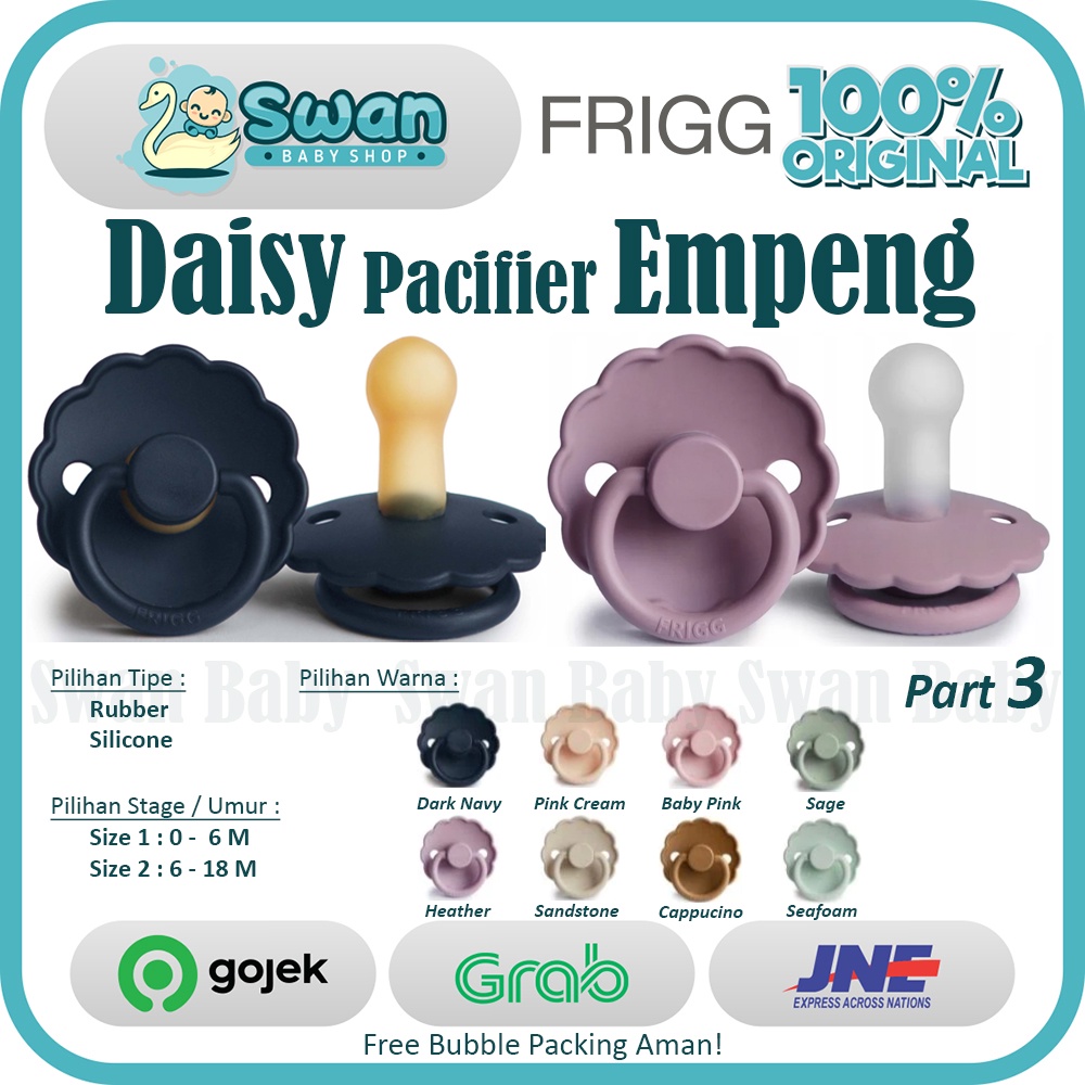 Jual FRIGG Daisy Natural Rubber Pacifier / Daisy Silicone Pacifier ...