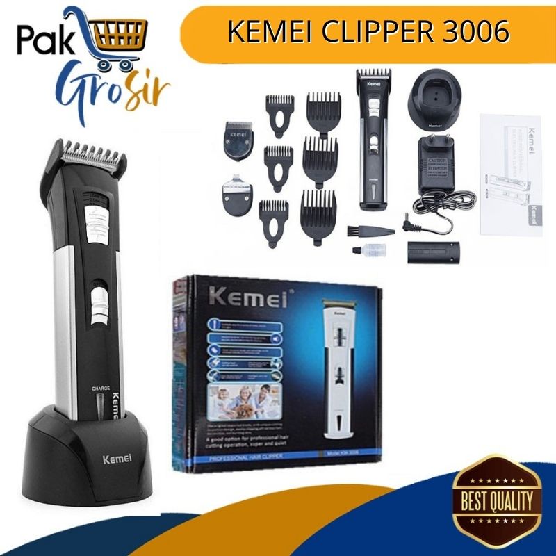 Jual Alat Cukur Rambut Elektrik KM3006 Clipper Kemei Cukur Kumis, dan Jengot Elektrik Kemei 3 In ...