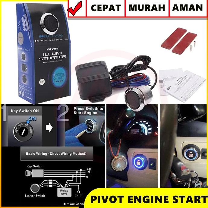 Jual START STOP CAR ENGINE PUSH BUTTON KEYLESS PIVOT | Shopee Indonesia