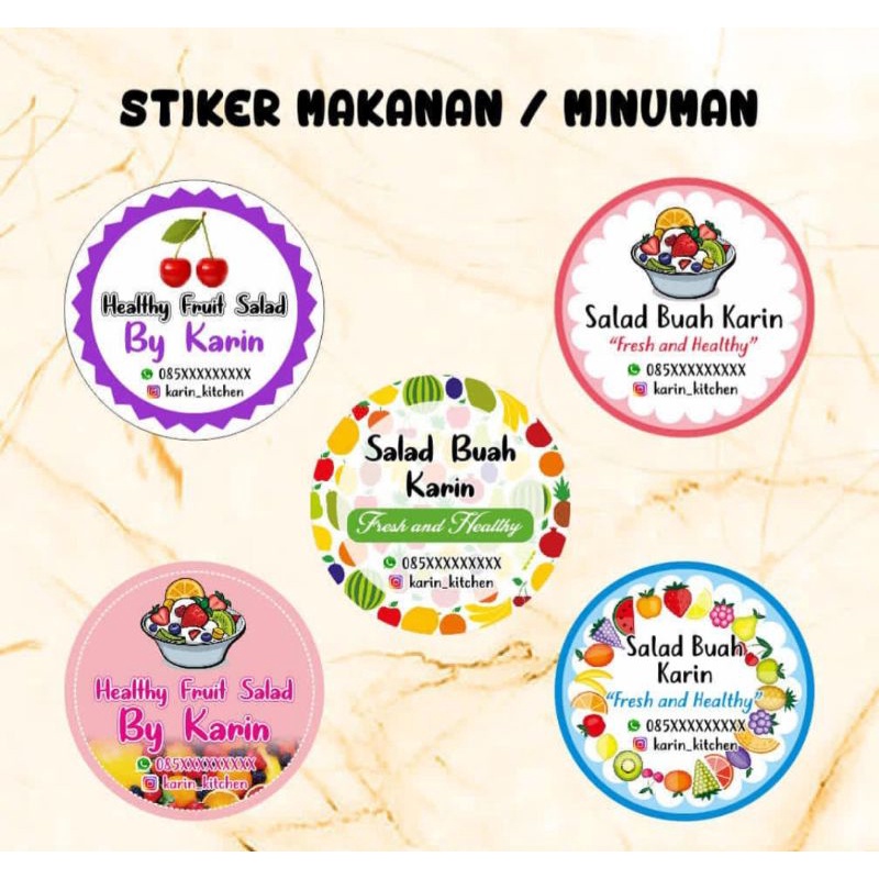 Jual STIKER MAKANAN BULAT | Shopee Indonesia