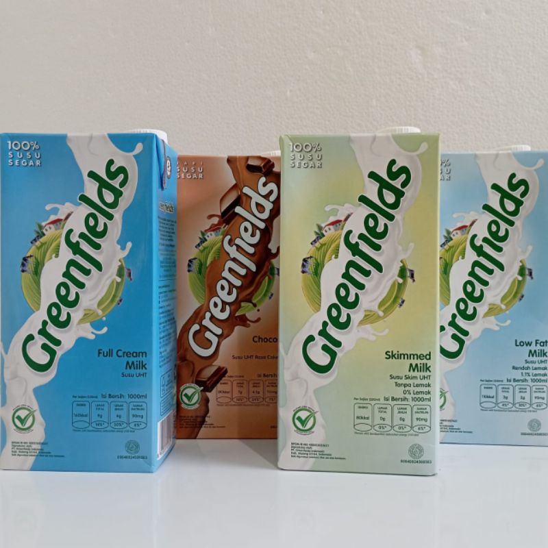 Jual Greenfields Susu UHT Choco Malt (Coklat), Full Cream, Low Fat ...