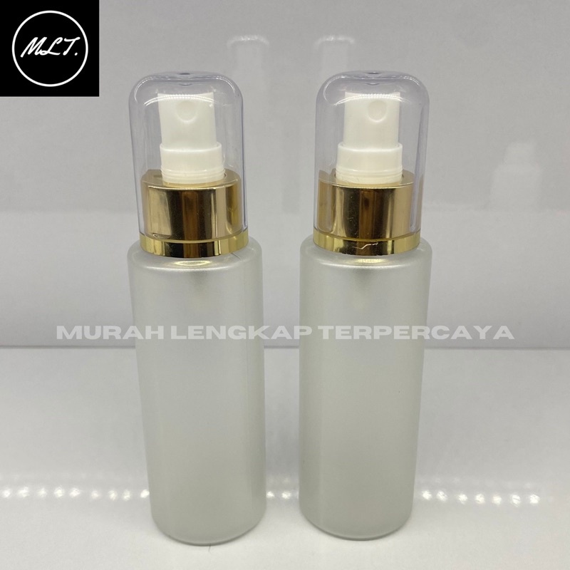 Jual BOTOL RF 100 ML FROSTED SPRAY GOLD FULL CAP 100ML PET PLASTIK ...
