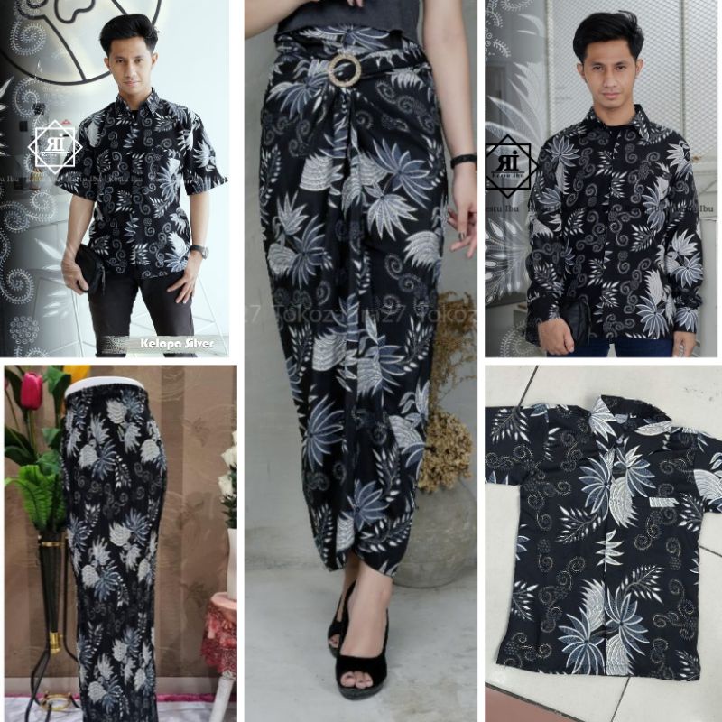 Jual COUPLE BATIK / BATIK MODERN / SERAGAMAN BATIK KELAPA SILVER ...