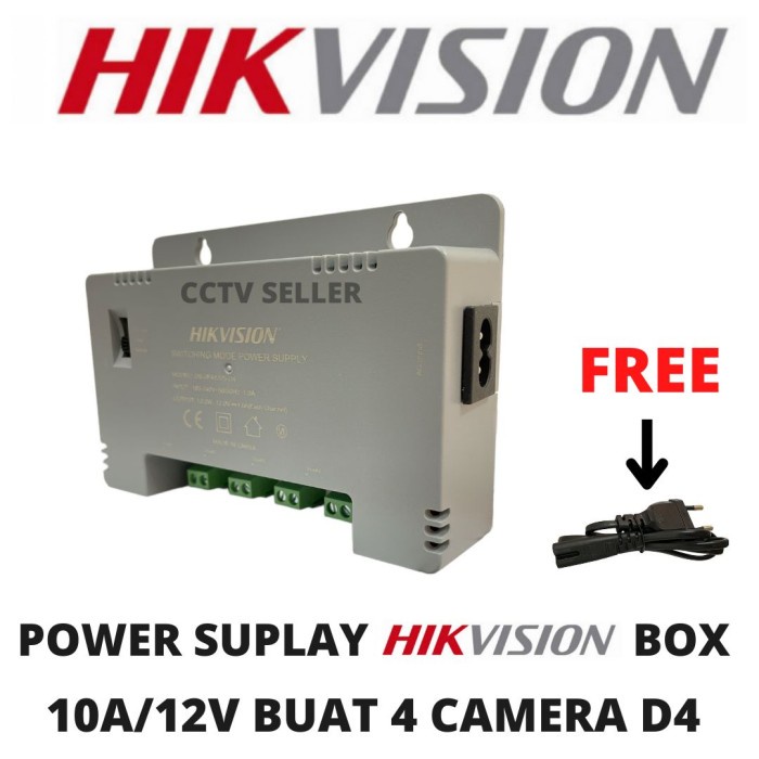 Jual Power Suplay Hikvision Cctv Box 10A/12V Buat 4 Camera | Shopee Indonesia