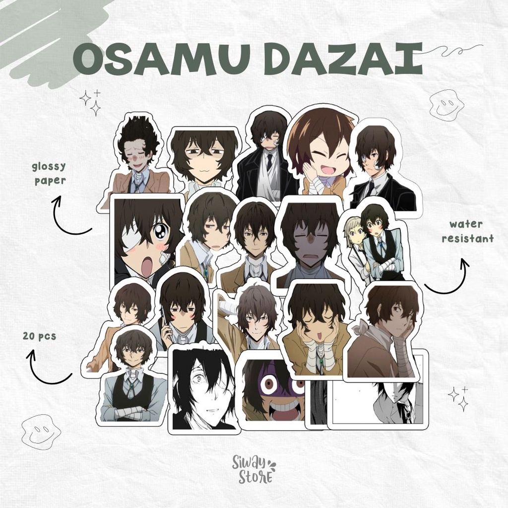 Jual STICKER OSAMU DAZAI (ISI 20PCS) | Shopee Indonesia