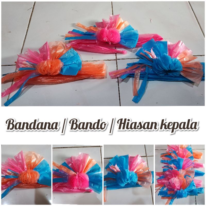 Jual bando / bandana / hiasan kepala daur ulang kresek | Shopee Indonesia
