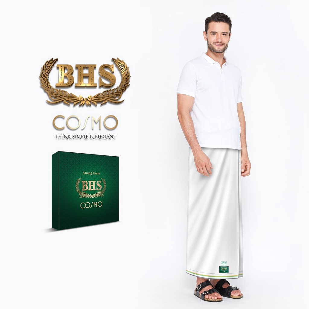 Jual Sarung BHS Cosmo Putih Polos | Shopee Indonesia