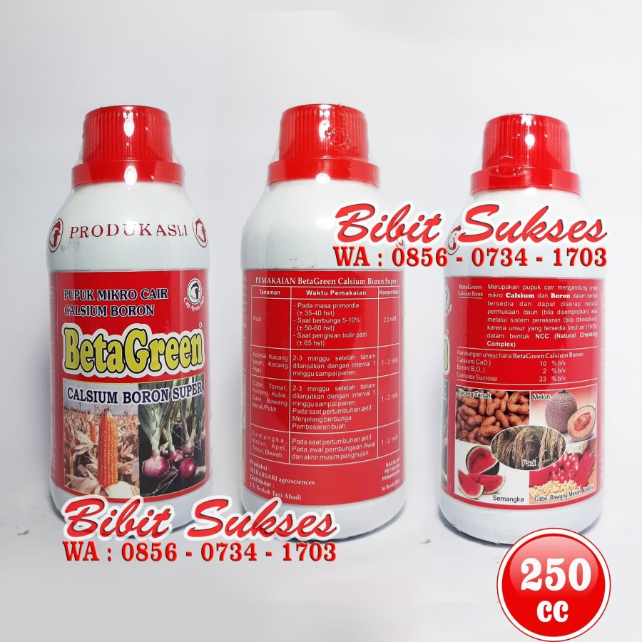 Jual Pupuk BETAGREEN 250cc Calsium Boron Super (Botol Merah) | Shopee ...