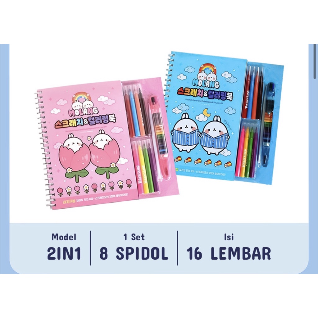 Jual Buku DIY Mewarnai Magic Scratch Painting Buku Mewarnai Gambar Set ...
